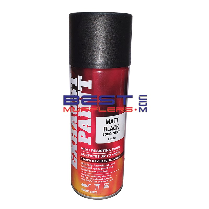 Matt Black Exhaust Paint QDEP300MB – 400°C High Temp Fast Drying
